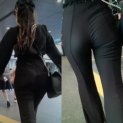 ギャル尻パラダイス10★黒光りするフレアパンツの巨尻が凄すぎて目が離せない が半額 | Xcolle