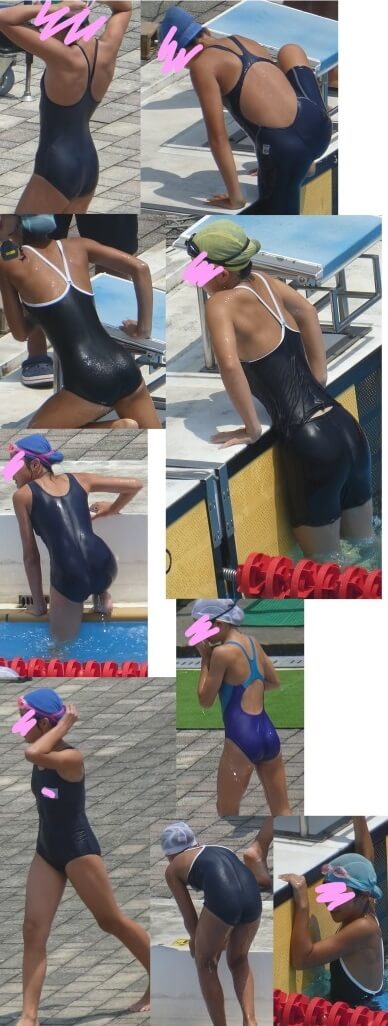 【J〇スクール水着水泳大会潜入3】プリ尻食い込みスク水J〇ちゃん＋スク水お尻ドアップ接写 が半額 | Xcolle