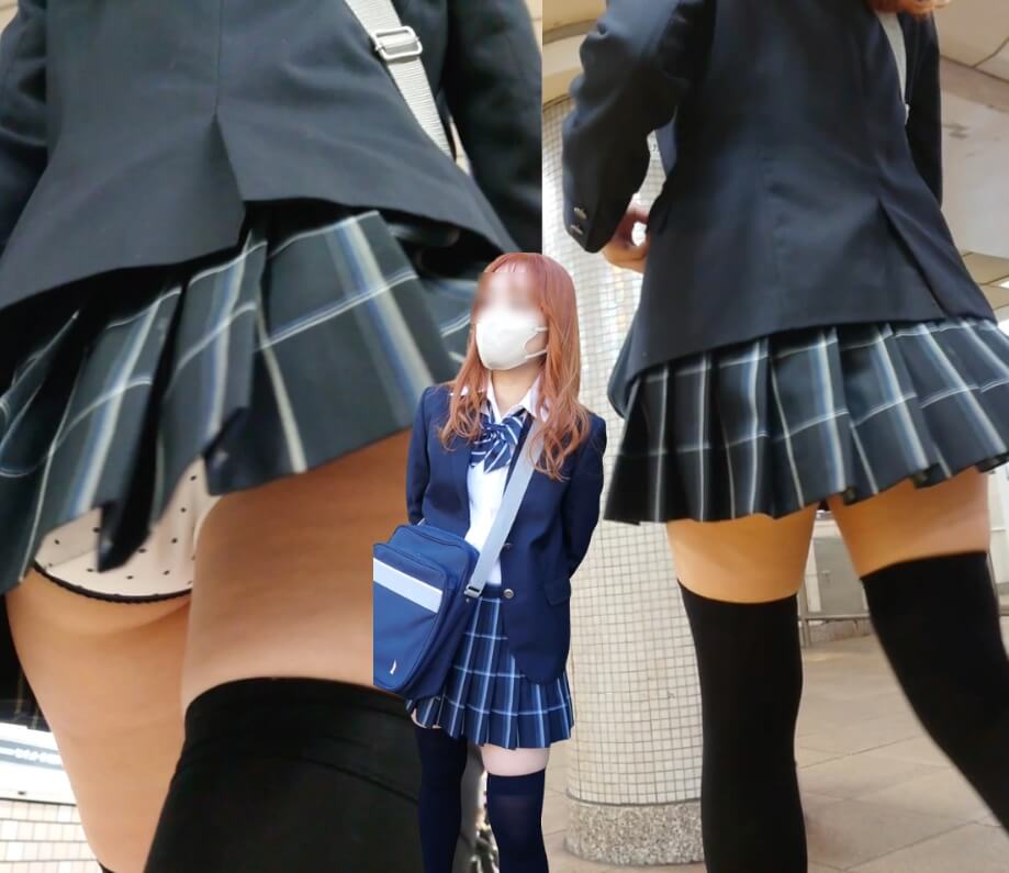 リアルビリギャル＊顔偏差値Sクラス＆笑顔が優しいミニスカJK道案内中に裏切りの逆さ撮影＋α が半額 | Xcolle