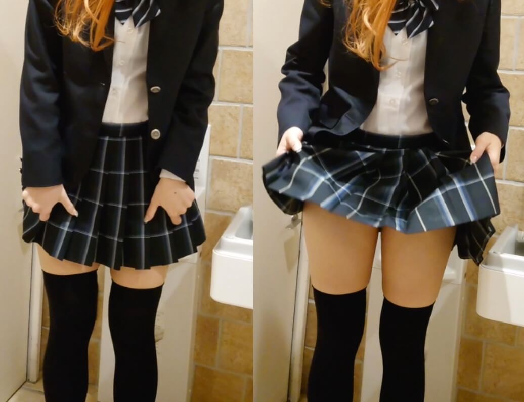 リアルビリギャル＊顔偏差値Sクラス＆笑顔が優しいミニスカJK道案内中に裏切りの逆さ撮影＋α が半額 | Xcolle