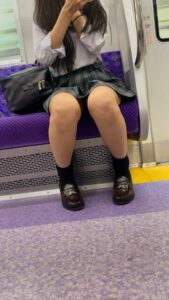 最寄り駅のJKを盗撮#4 ～階段逆さにフロントから～ が半額 | Xcolle